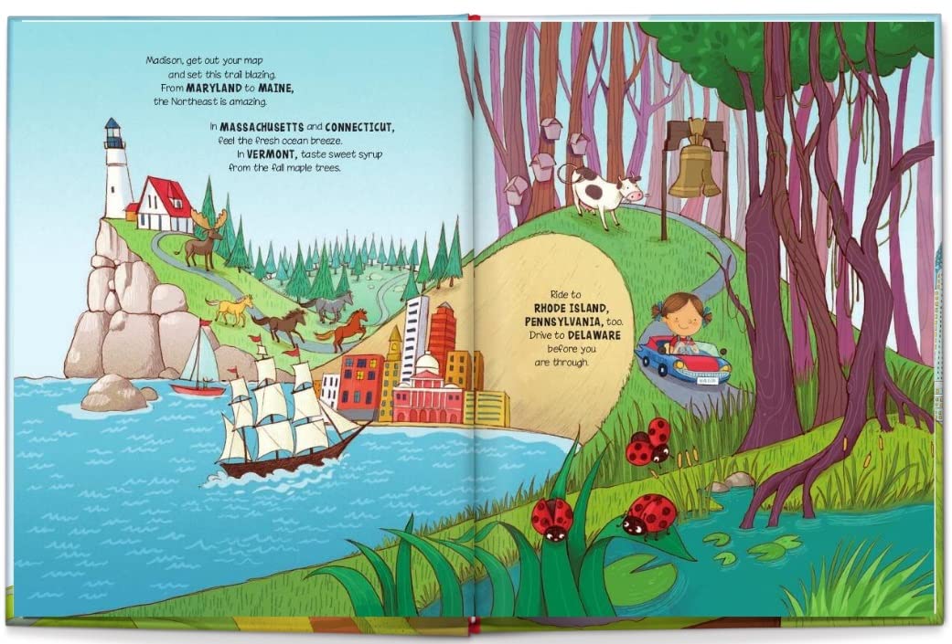 USA Road Trip - Personalized Children's Story - I See Me! (Hardcover)
