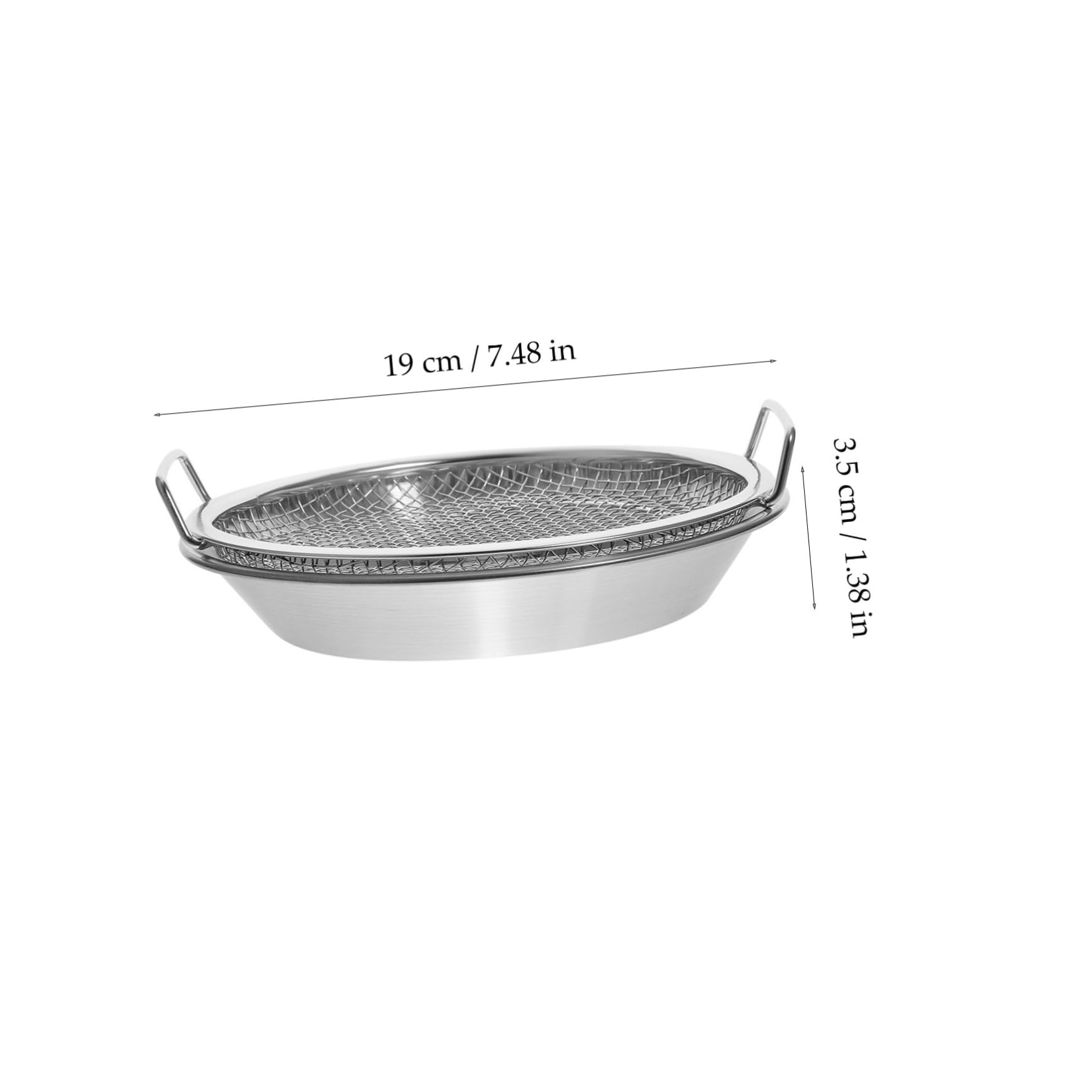 SHOWERORO 1 Set Mesh Drain Pan Barbeque Grill Plate Vegetable Drainer Fried Food Draining Rack Barbecue Grill Tray Smokeless Roasting Pan Roasting Tray Fruit Stainless Steel Egg Steamer