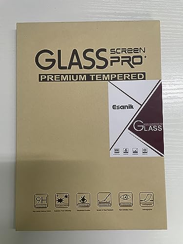 Esanik [2+2 Pack Like Paper Glass Screen Protector for iPad Pro 12.9 2022 6th & 2021 5th & 2020 4th with Camera Lens Protector & Alignment Frame, 9H Tempered Glass PAPERed Film for Drawing Writing