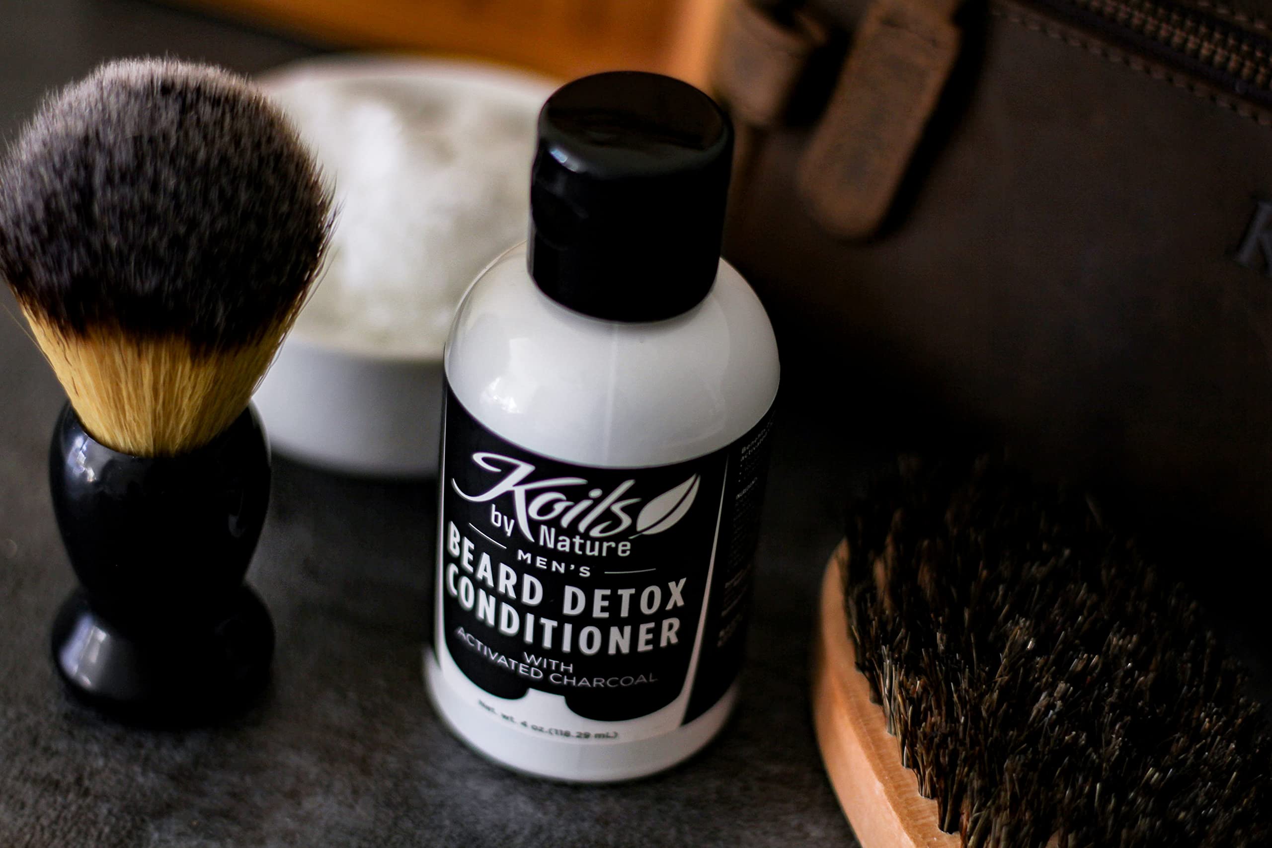Koils by Nature Beard Detox Conditioner with Activated Charcoal | 4 Oz | Cleanse, Detoxify and Refresh Skin and Beard - Promotes Beard Growth