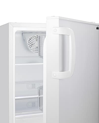 Summit Appliance ALR46W Built-in Undercounter ADA Compliant Residential All-Refrigerator in White with Door Storage, Adjustable Thermostat, Open Door Alarm, Sealed Back and Auto Defrost