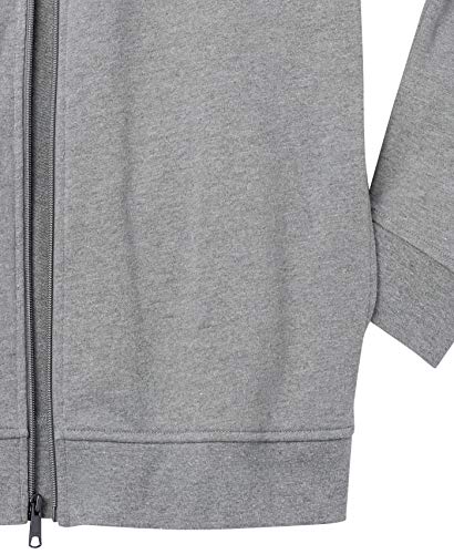 Amazon Essentials Men's Lightweight French Terry Full-Zip Mock Neck Sweatshirt, Charcoal Heather, XX-Large