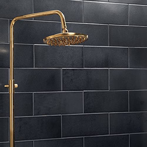 Ardor Black 4.7 in. x 11.81 in. Metallic Porcelain Wall Tile (5.84 Sq. Ft. / Case)