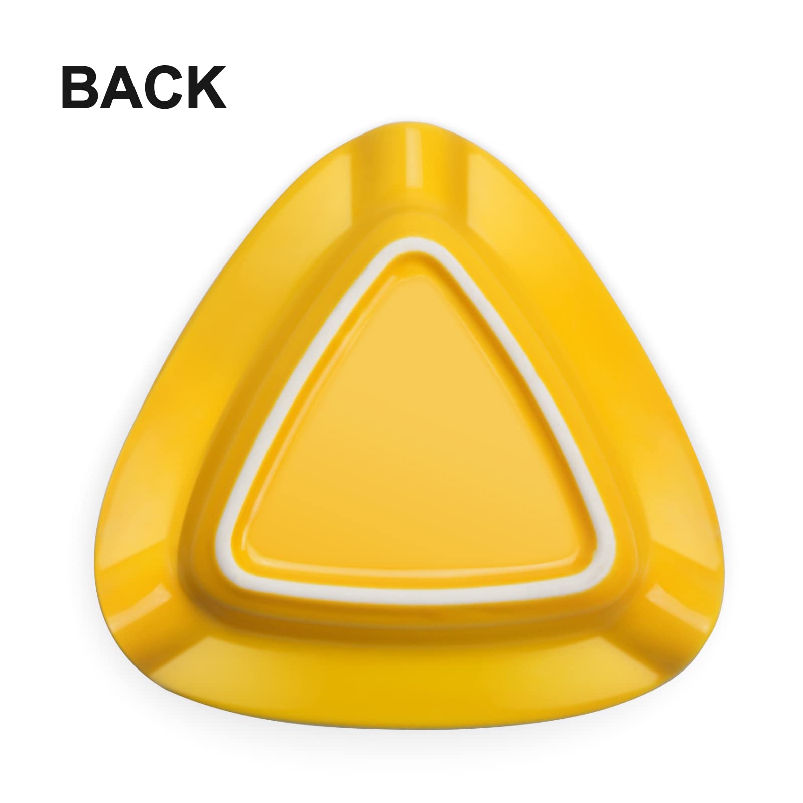 Cigar Ashtray Triangle- Large Rest Outdoor Cigars Ashtray for Patio/Outside/Indoor Ashtray (Yellow)