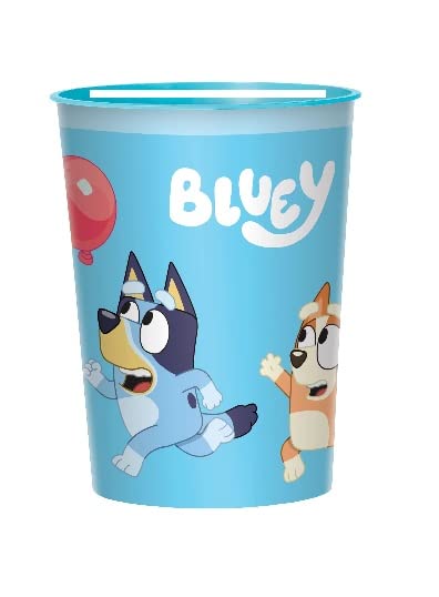 Amscan Bluey Birthday Baby Party Supplies Bundle Pack includes 12 Plastic Reusable Cups