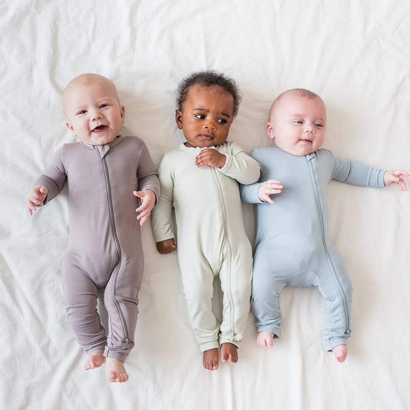 Auro Mesa Baby Unisex Soft Footies Zipper Closure Footless Pajama Sleepers Pjs N' Plays One-Piece Romper 0-24M