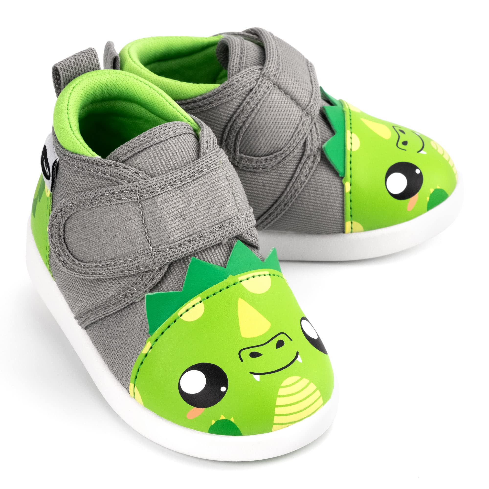 ikiki Squeaky Shoes for Toddlers/Little Kids (Fierce Dragon, Green, Size 8)
