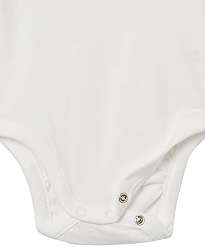 Moon and Back Kid's 3 Pack Short Sleeve Bodysuit Shirt, White, 12-18 months