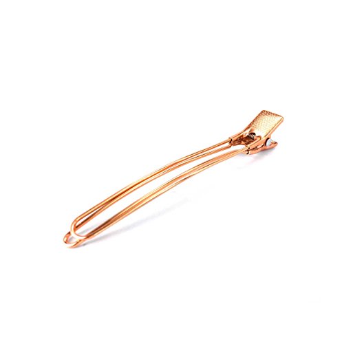 Kitsch Styling & Sectioning Hair Clips - Open Shape Alligator and Duck Billed Clips for Long & Short Hair | Roller Clips, 6 pcs (Gold)