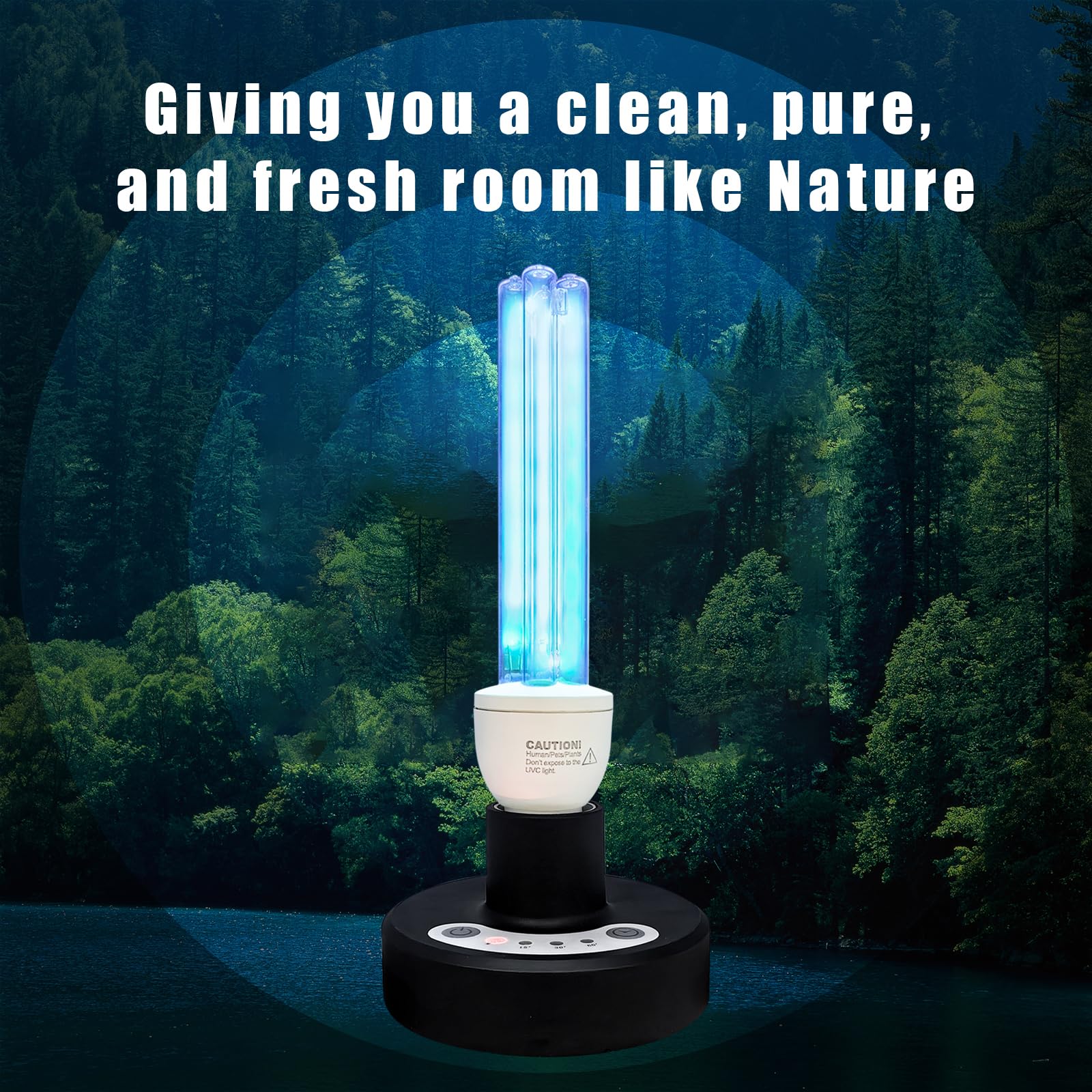 BAIMNOCM UV Light, UVC Lamp with E26 Base and Remote Control, UV-C Light Bulb 25 Watts Indoor Use, 1 Count
