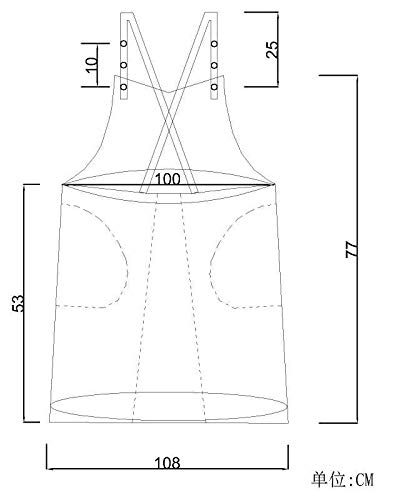 BBYBBS Adjustable Kitchen Apron Japan Style Cotton Linen with 2 Pockets Pinafore Apron For Women,Chef,Waitress,Hairstylist Fits for Grill,BBQ,Paint Cross Back H Shoulder Straps (Army Green)