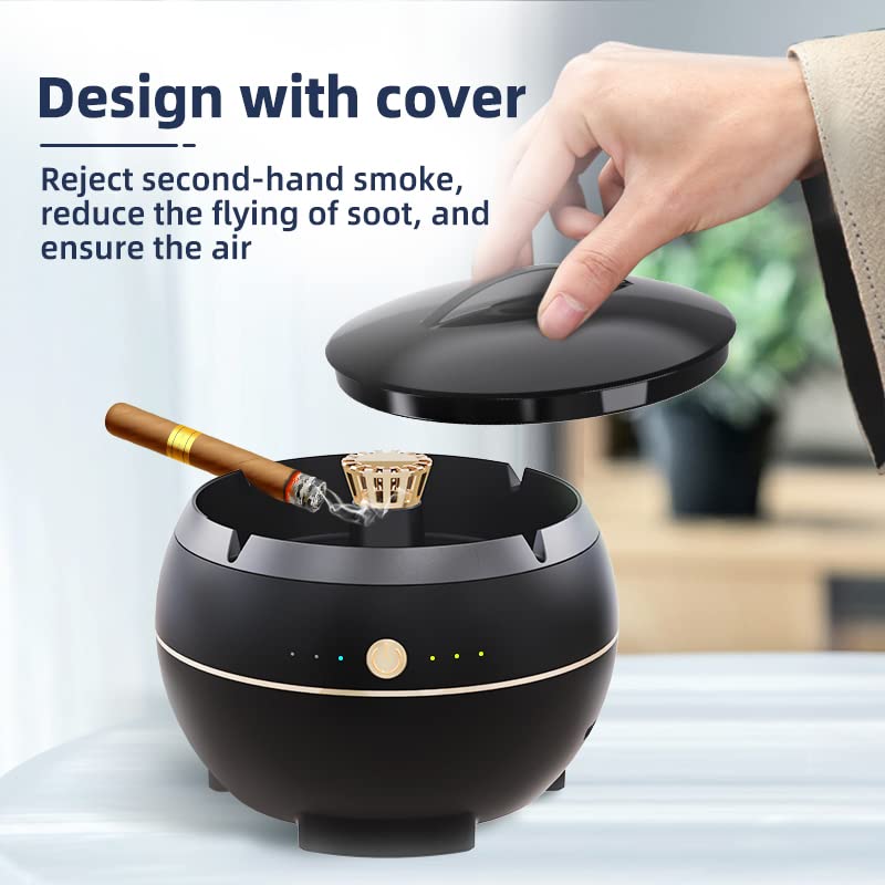 BAIRUTONG 2 in 1 smokeless ashtray,best gift for smokers,Rechargeable smokeless ashtray suitable for home, office, club etc(Plastic ashtray)