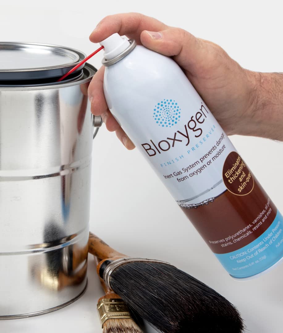 Bloxygen Preserver with Plow and Spout, 2 Cans 0.41 oz. of 100% Natural Argon Gas, Inert Gas Can Preservation System for Paint/Auto Chemicals/Varnish/Food & Wine Preserver, Home Improvement