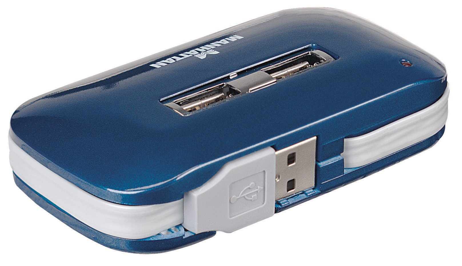Manhattan 7-Port USB 2.0 Ultra Hub, Plug and Play C Windows and Mac Compatible (161039)