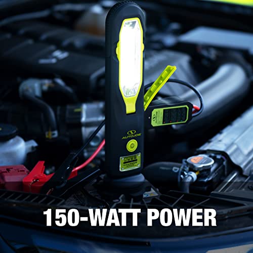 Auto Joe AJS8000 Cordless 12-Volt High Performance Vehicle Jump Starter, W/ 3W 500-Lumen LED Light, 2 USB Output, & SOS Signal, Multi-Use, Car, Truck, & Boat
