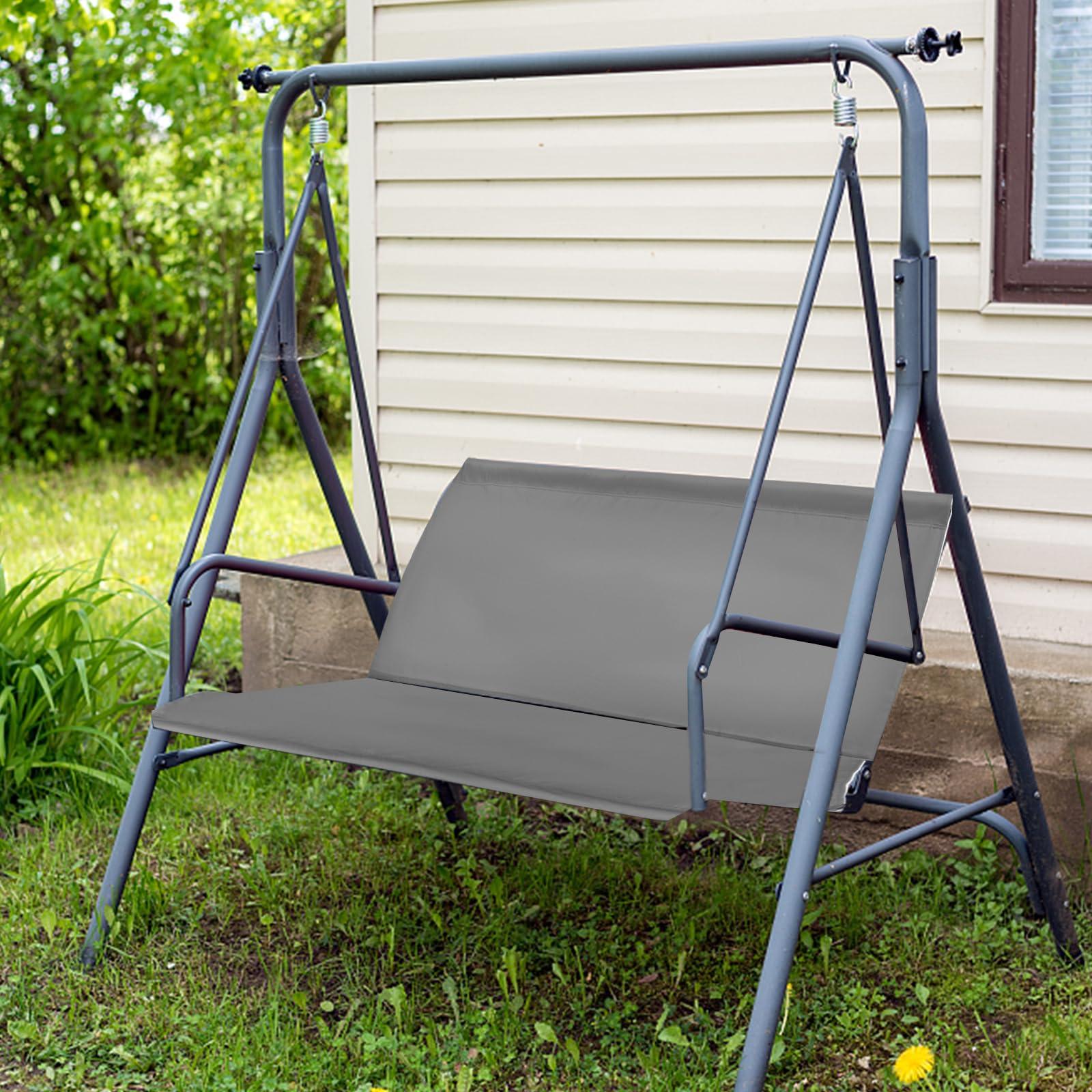 Baizoy Porch Patio Swing Seat Cover Replacement,600D Thickened Oxford Waterproof Swing Replacement,Cushion Protection,Outdoors Covers Seater for Bench,Seats Swings 3-Seat Garden Yard Canvasm Seating
