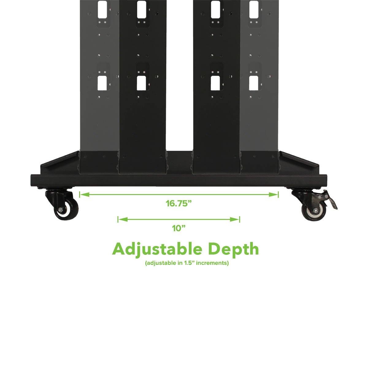 NavePoint 42U 4 Post Server Rack – Open Frame Rack for 19 Inch Equipment, Adjustable Depth 4-Post Network Rack Floor Mount, 42U Server Rack 793lbs Capacity, Black