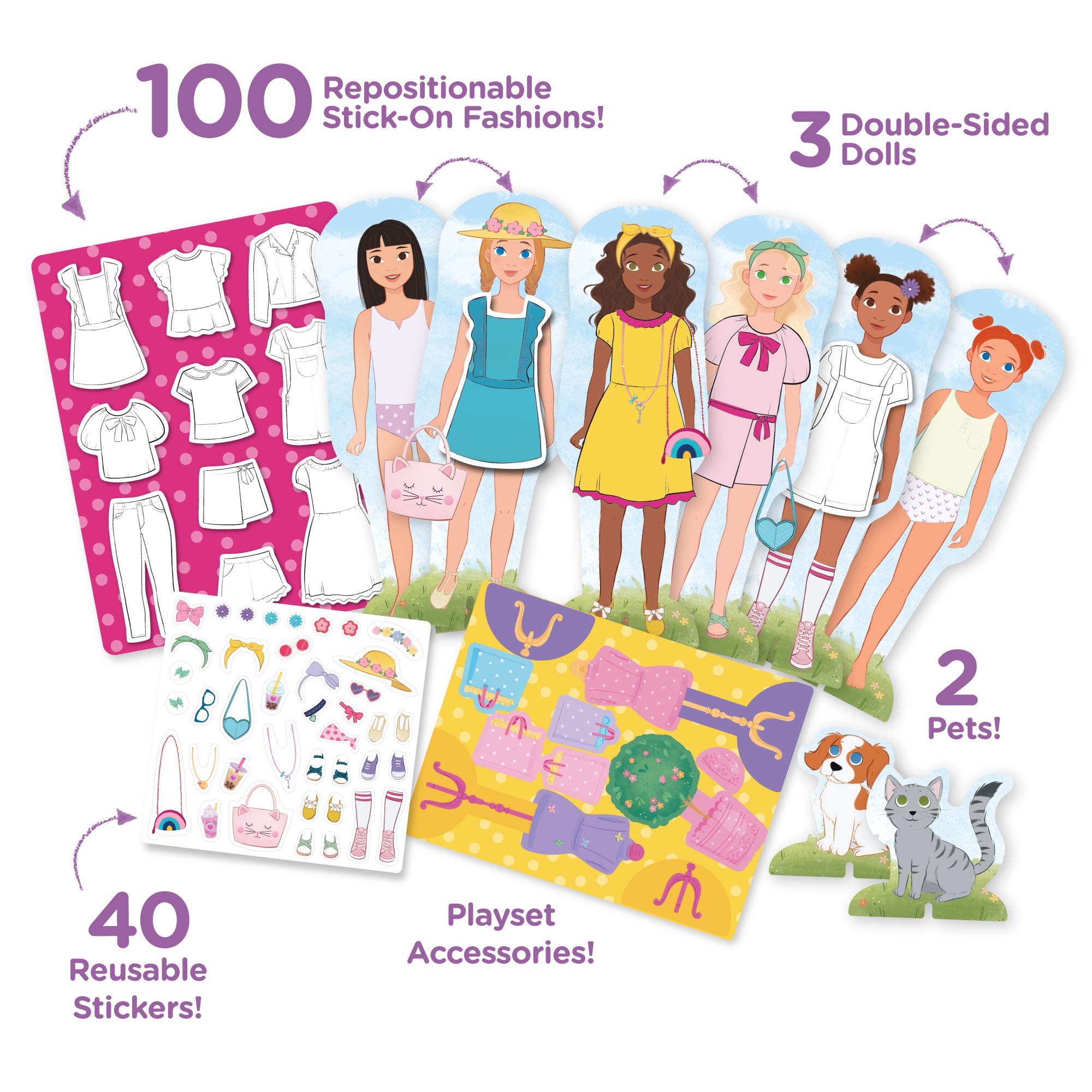 Educational Insights PaperCraft Sweet Boutique, Paper Dolls, Fashion Boutique Toy, Ages 3+