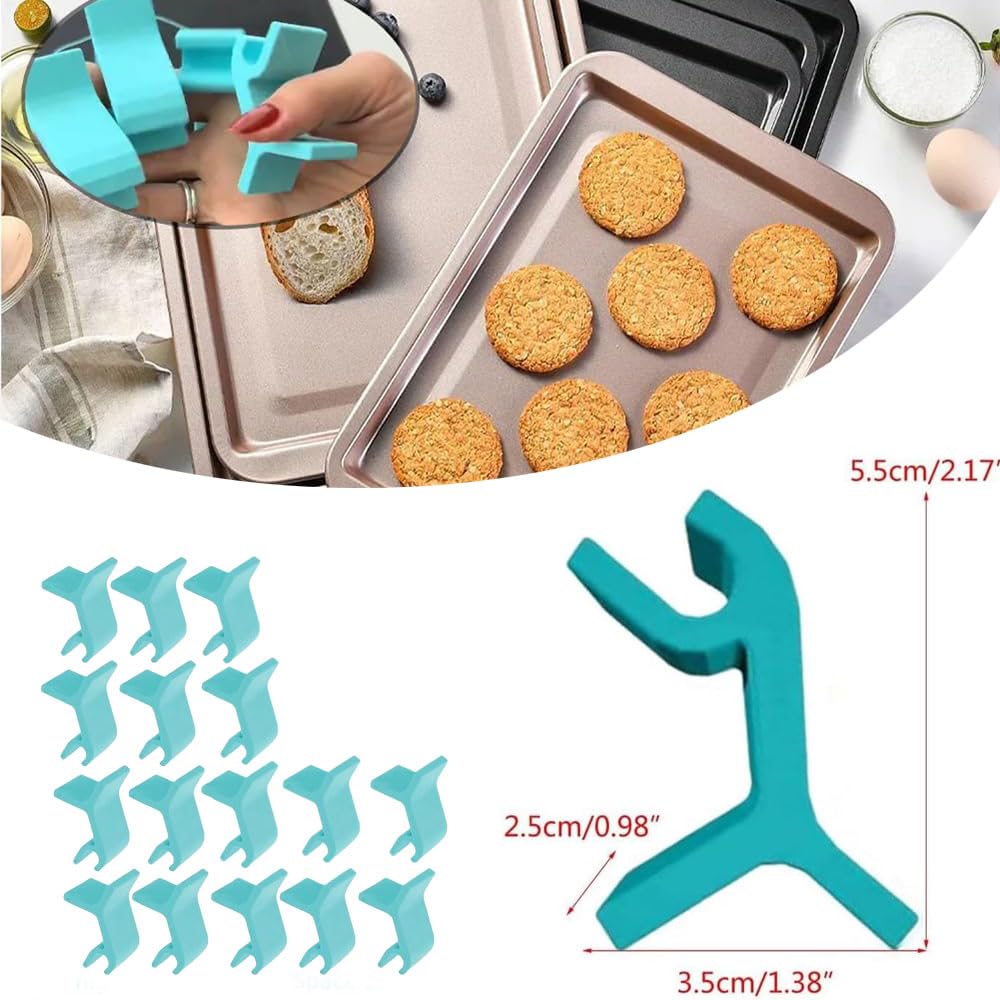 Baking Sheet Stackers, Baking Sheet Stacking Clips, Baking Tray Stackers,Safe and Heat-Resistant Sheet Pan Stacking Clips for Restaurants, Kitchen, Picnic (32, Light blue)