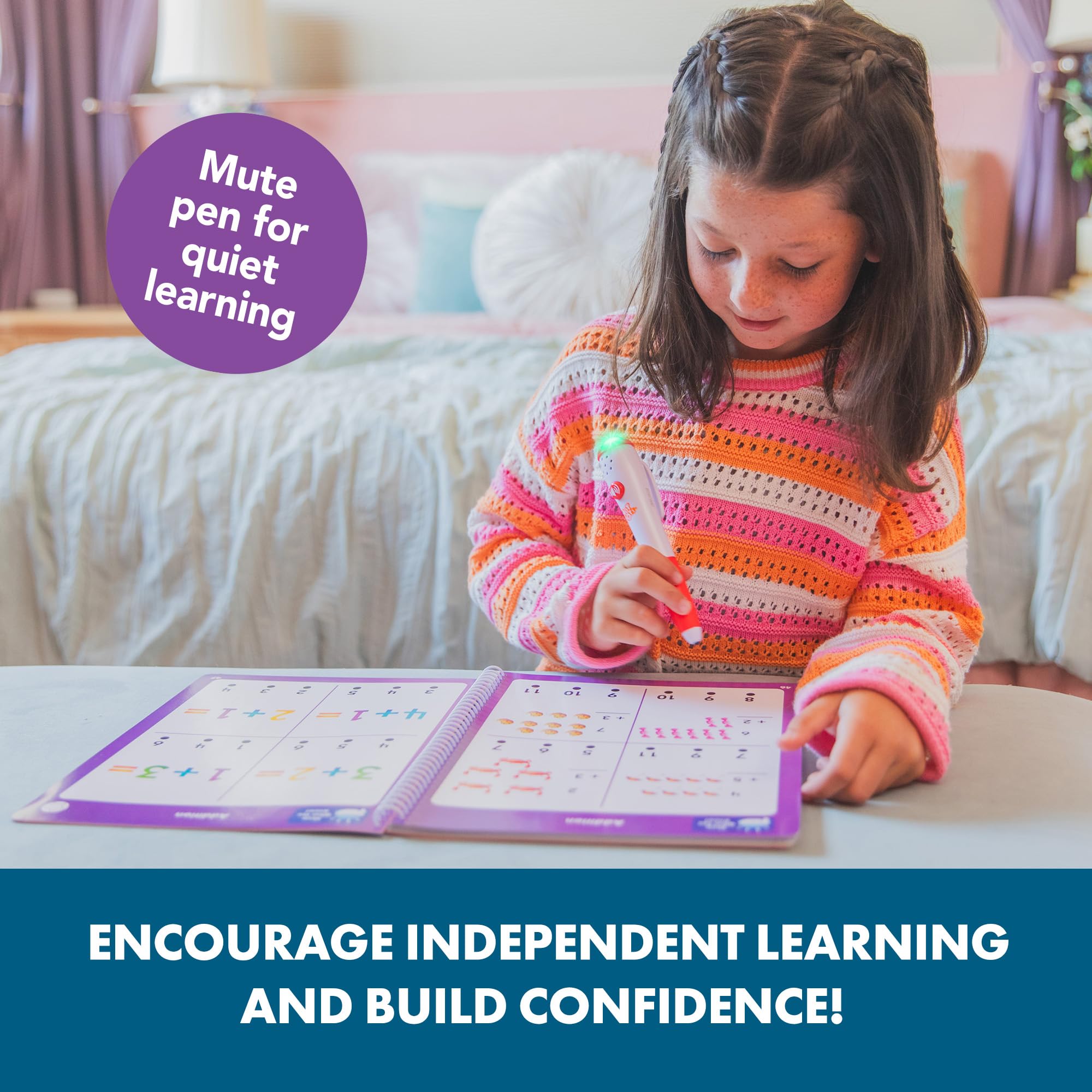 Educational Insights Hot Dots Let's Learn Kindergarten Math - Kindergarten Math Workbook, Classroom Essentials, Ages 5+