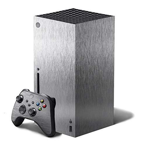 Brushed Silver Metal - Air Release Vinyl Decal Mod Skin Kit by System Skins - Compatible with Xbox Series X Console (XBX)