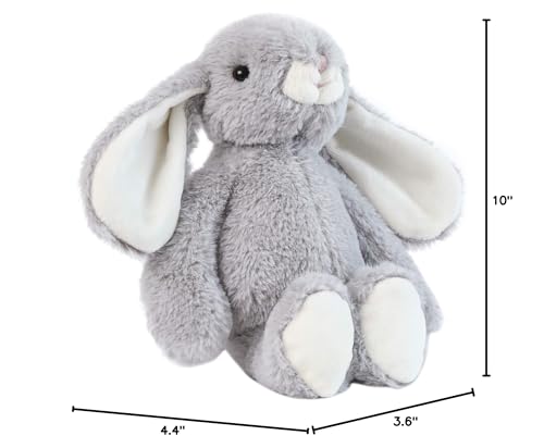DILLY DUDU Gray Bunny Rabbit Stuffed Animal Plush Toy Best Gifts 10-Inch
