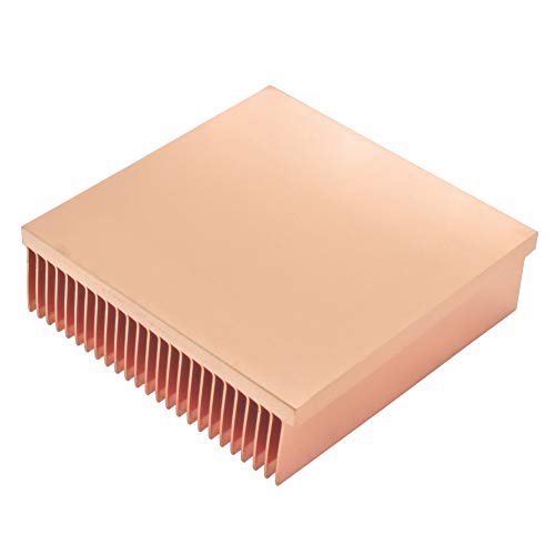 Pure Copper Skiving Fin Heatsink 50mm x 50mm x 15mm/ 1.96 x 1.96 x 0.59 inches for Electronic Chip Led Cooling