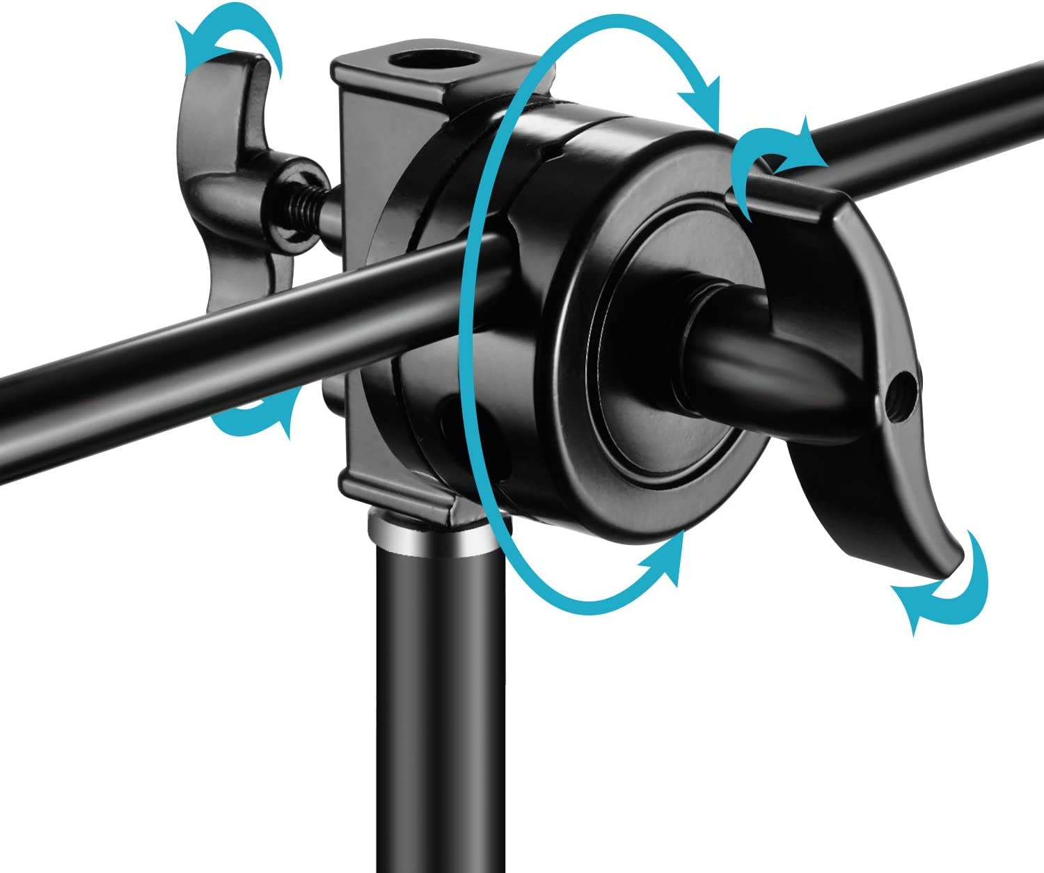 Neewer Photo Studio Heavy Duty 10 feet/3 meters Adjustable C-Stand, 3.5 feet/1 meter Holding Arm, 2 Pieces Grip Head for Video Reflector, Monolight and Other Photographic Equipment (Black)