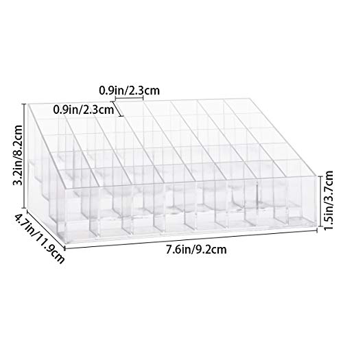 Gospire 40 Space Lipstick Holder, Clear Acrylic Lip Gloss Lipstick Holder Case Display Rack Holder & 40 slots (in a 8 x 5 arrangement) Makeup Organizer