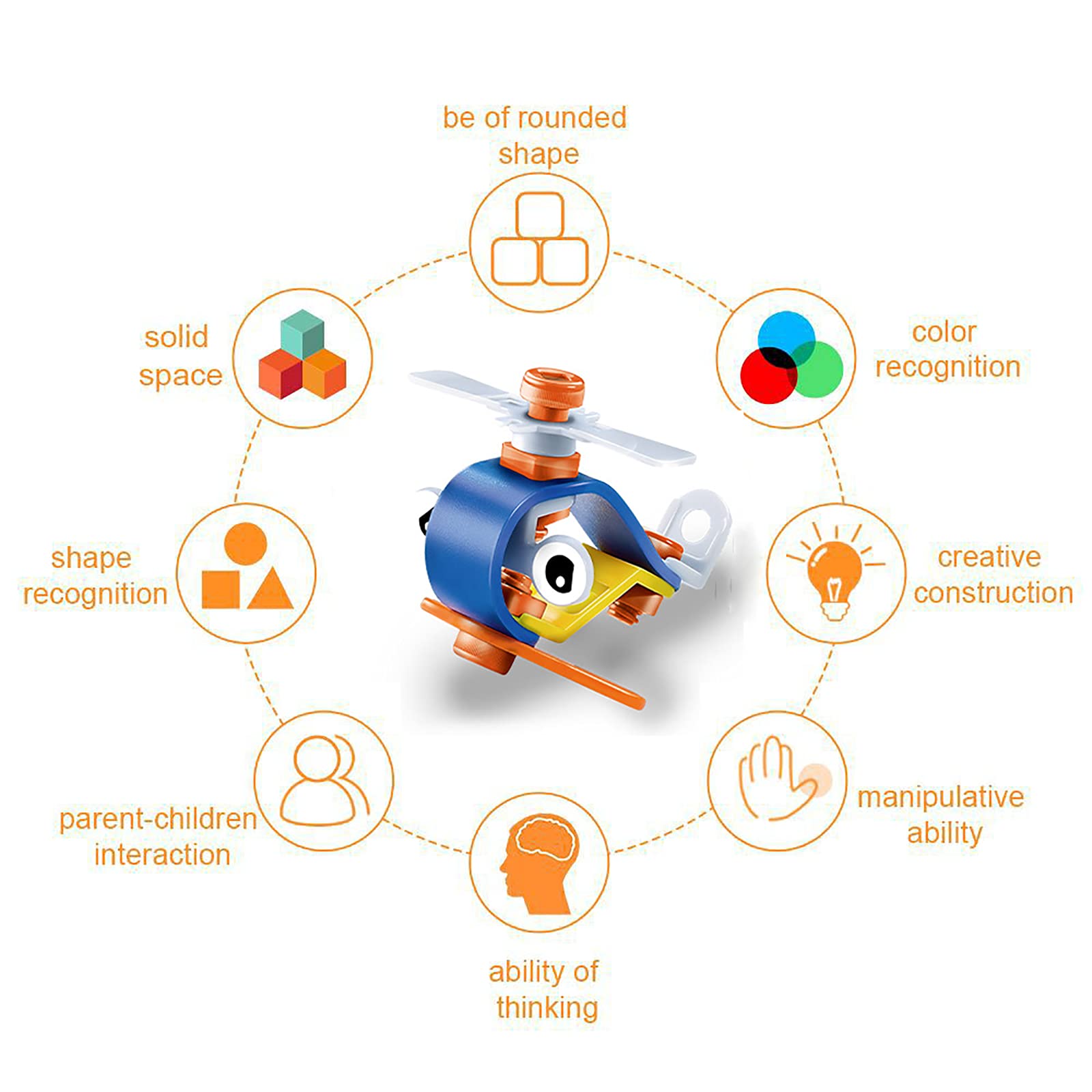 EightHalf STEM Learning Toys for Age 4-6 Boys,Building Blocks Toy Educational Toys for Girls Erector Set for 4 5 6 Years Old Boys Mini Aircraft Birthday Gift for Kids