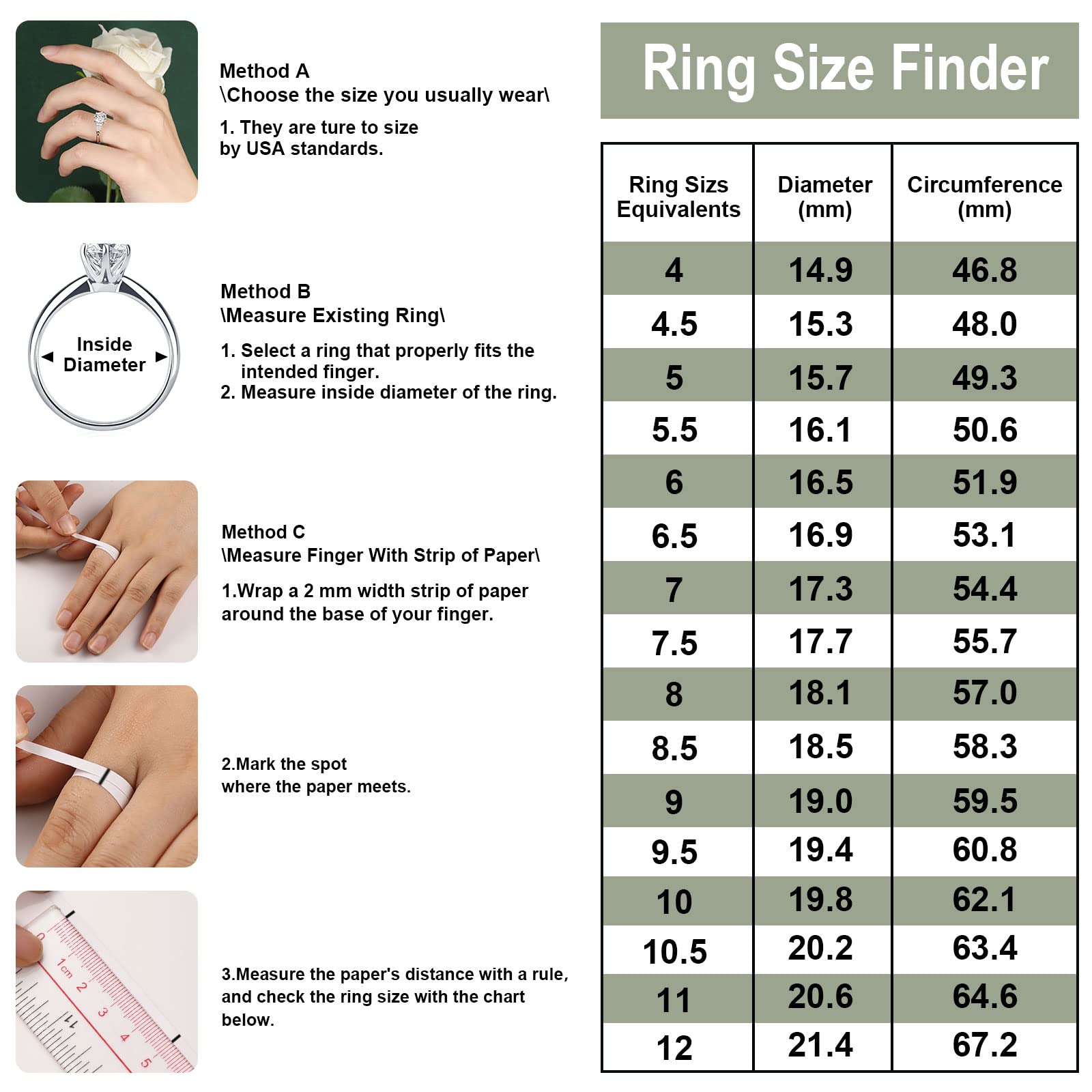 Ladylike Moissanite Wedding Band 925 Sterling Silver Wedding Rings 0.42ct D Color VVS1 Lab Created Half Eternity Stackable Anniversary Rings for Women