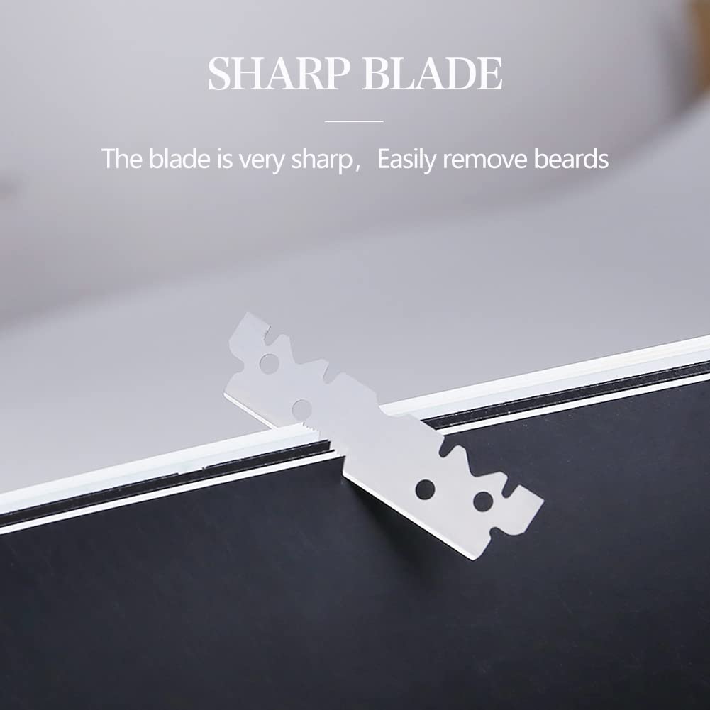 SID Professional Straight Edge Razor Close Shaving Men's Manual Shaver Safety Professional Barber Straight Edge Razor with 100-Pack Blades - 100 Percent Stainless Steel (red) (YKL)