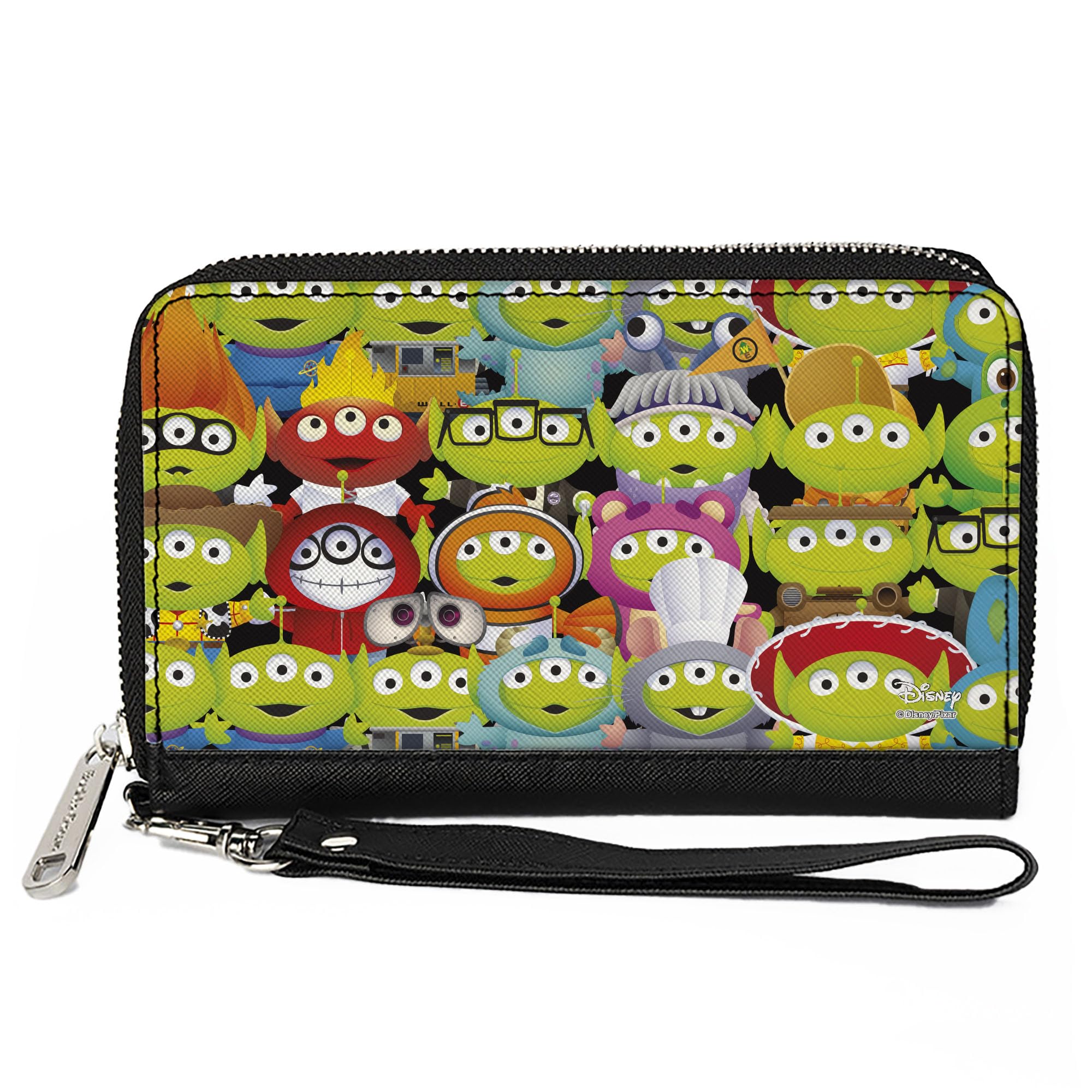 Buckle-Down Women's PU Zip Around Wallet Rectangle-Pixar Studios Collection, 7.5"x4.5"