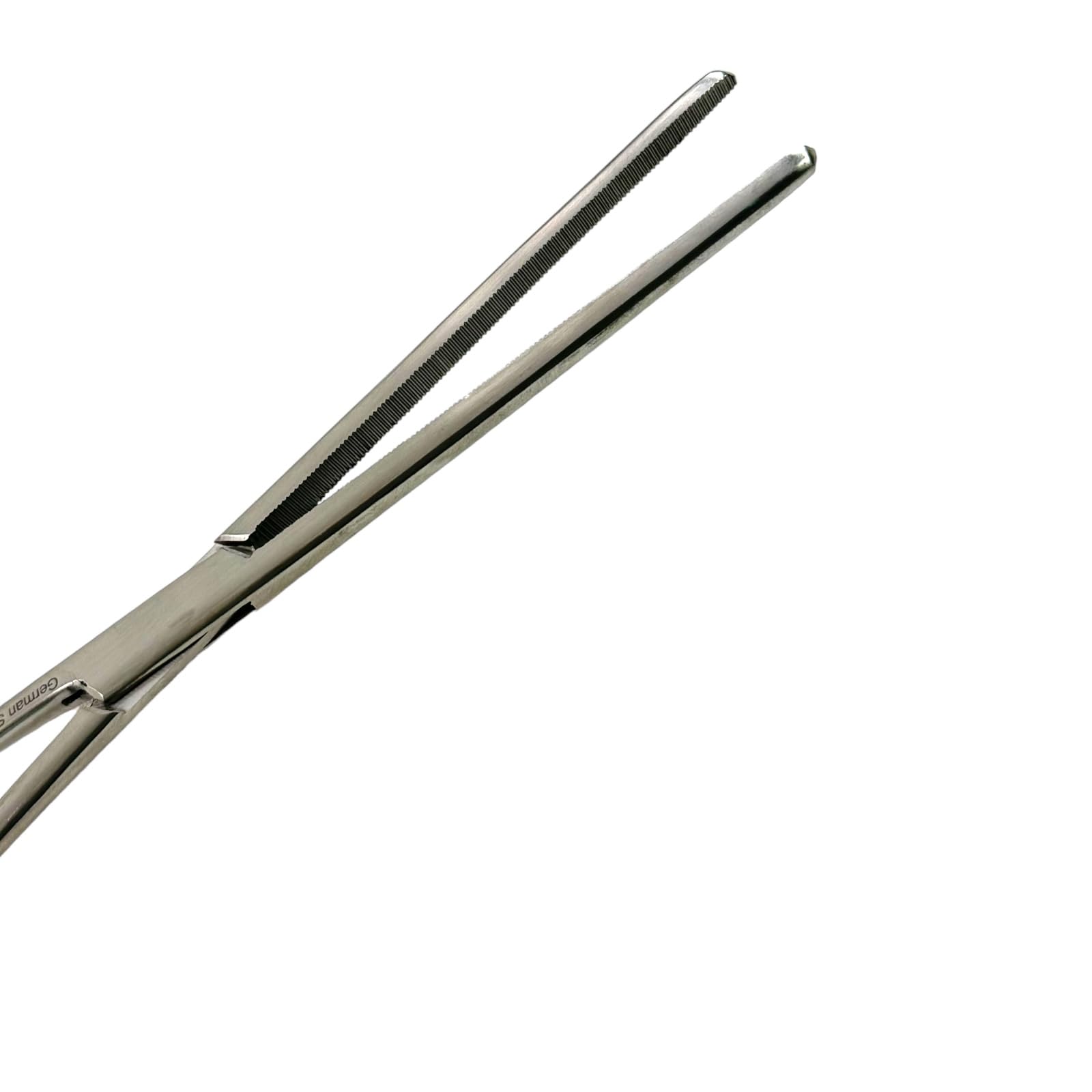 New Premium German Stainless Straight + Curved Hemostat Forceps, Hemostat Forceps clamp 10" (Cynamed Brand) Set of 2 ea-Green
