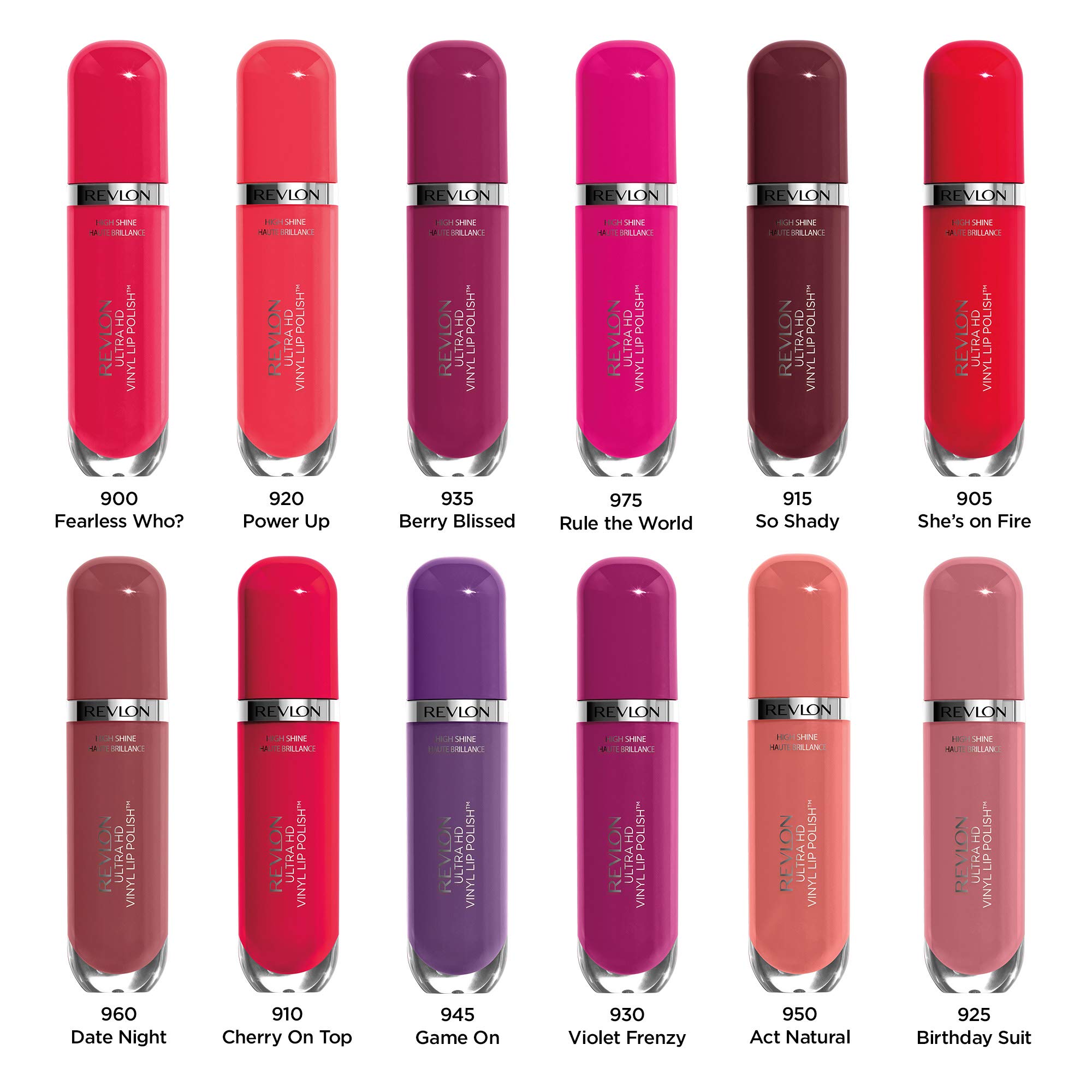 Revlon Ultra HD Vinyl Lip Polish, Liquid Lipstick, Date Night, Light Brown Gloss