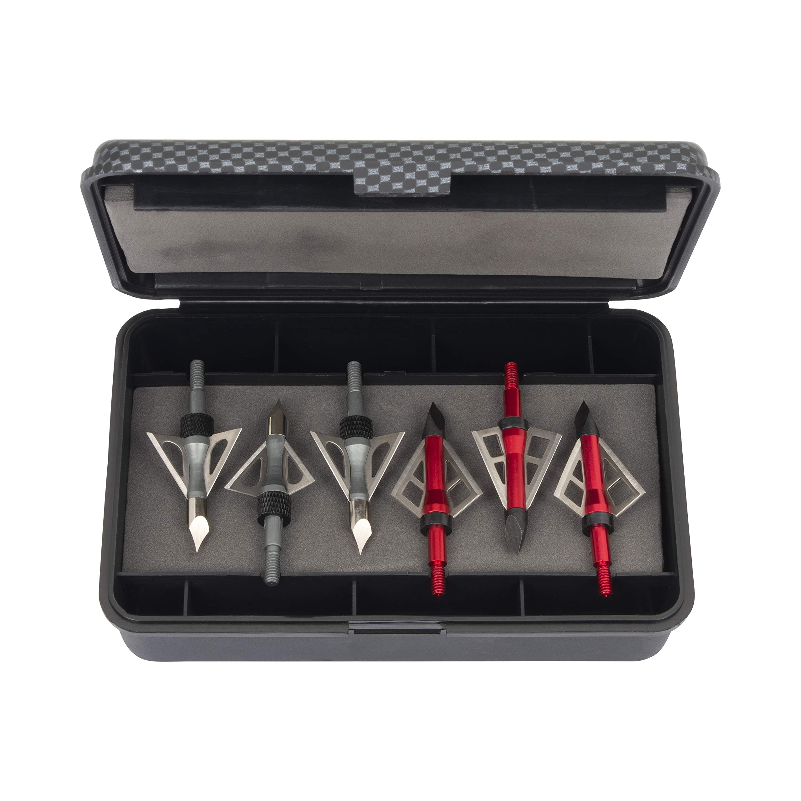 Allen Company Titan⢠Broadhead Box & Caddy, Holds 6 Broadheads, Broadheads with Closed Width Up To 1-3/8 inches, Carbon Fiber