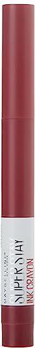 Maybelline Super Stay Ink Crayon Lipstick Makeup, Precision Tip Matte Lip Crayon with Built-in Sharpener, Longwear Up To 8Hrs, Accept A Dare, Wine Pink, 1 Count