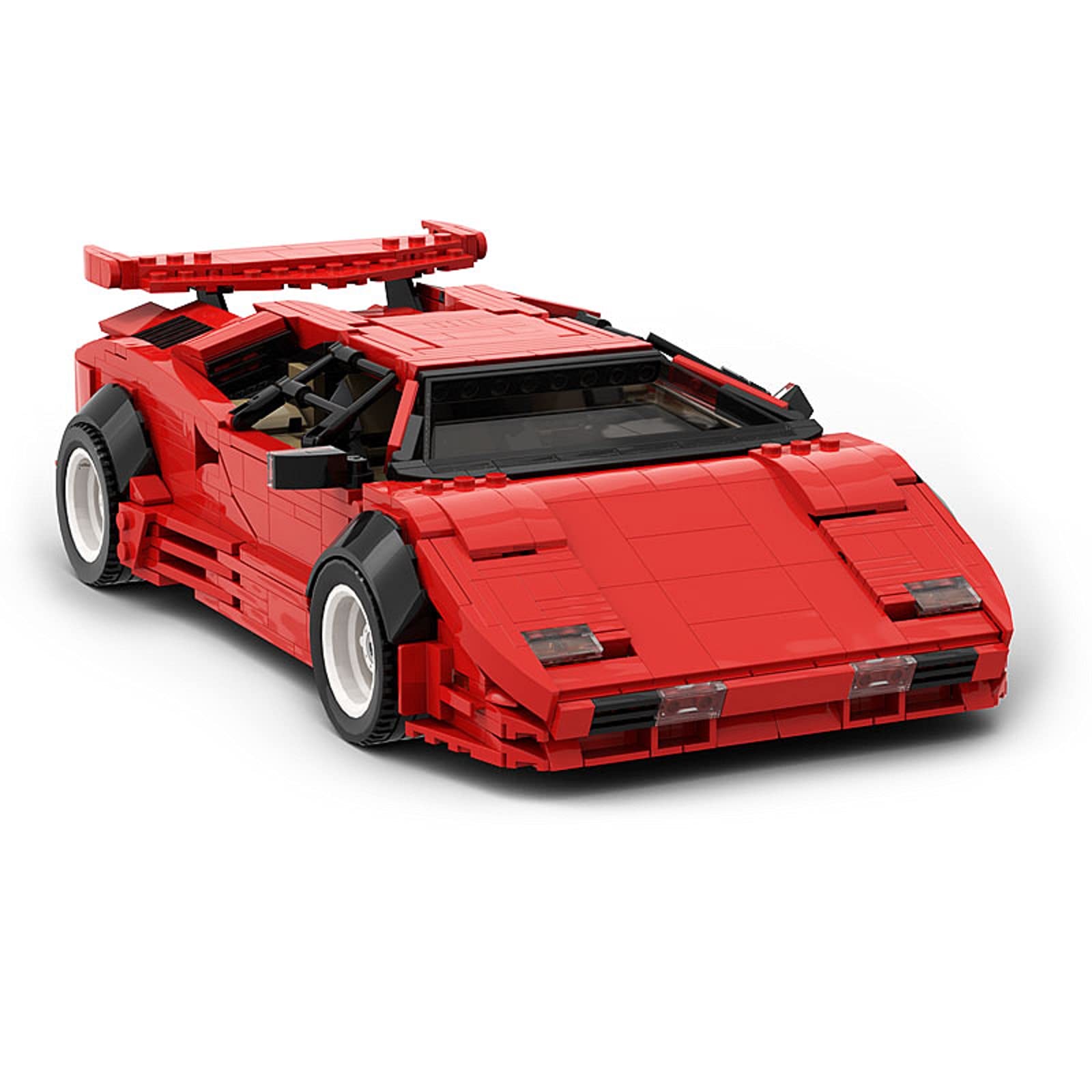 VONADO Supercar LP5000 QV Building Block Set, Race Car Building Kit and Engineering Toys, Building Project for Adults Collectible Models, Creative Gifts for Kids and Adults(1308PCS, Red)