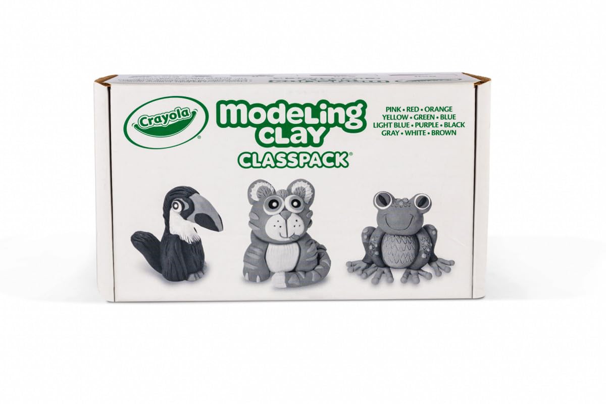 Crayola Modeling Clay Classpack (24 Packs), Bulk Modeling Clay for Kids, 12 Colors, Nontoxic, Classroom Supplies for Kids Arts & Crafts