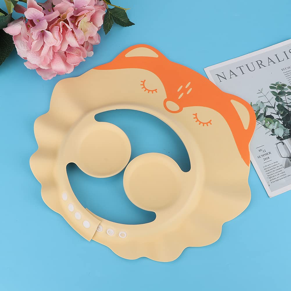 Adjustable Baby Shower Cap Waterproof Shampoo hat for Children Toddler Girls Boys Protecting ears eyes Silicone Bathing Crown.