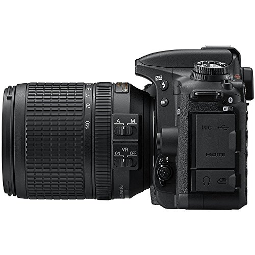 Nikon D7500 20.9MP DX-Format Digital SLR Camera + AF-S 18-140mm f/3.5-5.6G ED VR Lens Bundle with 64GB Memory Card, Camera Bag, Paintshop Pro 2018 and Accessories (11 Items)