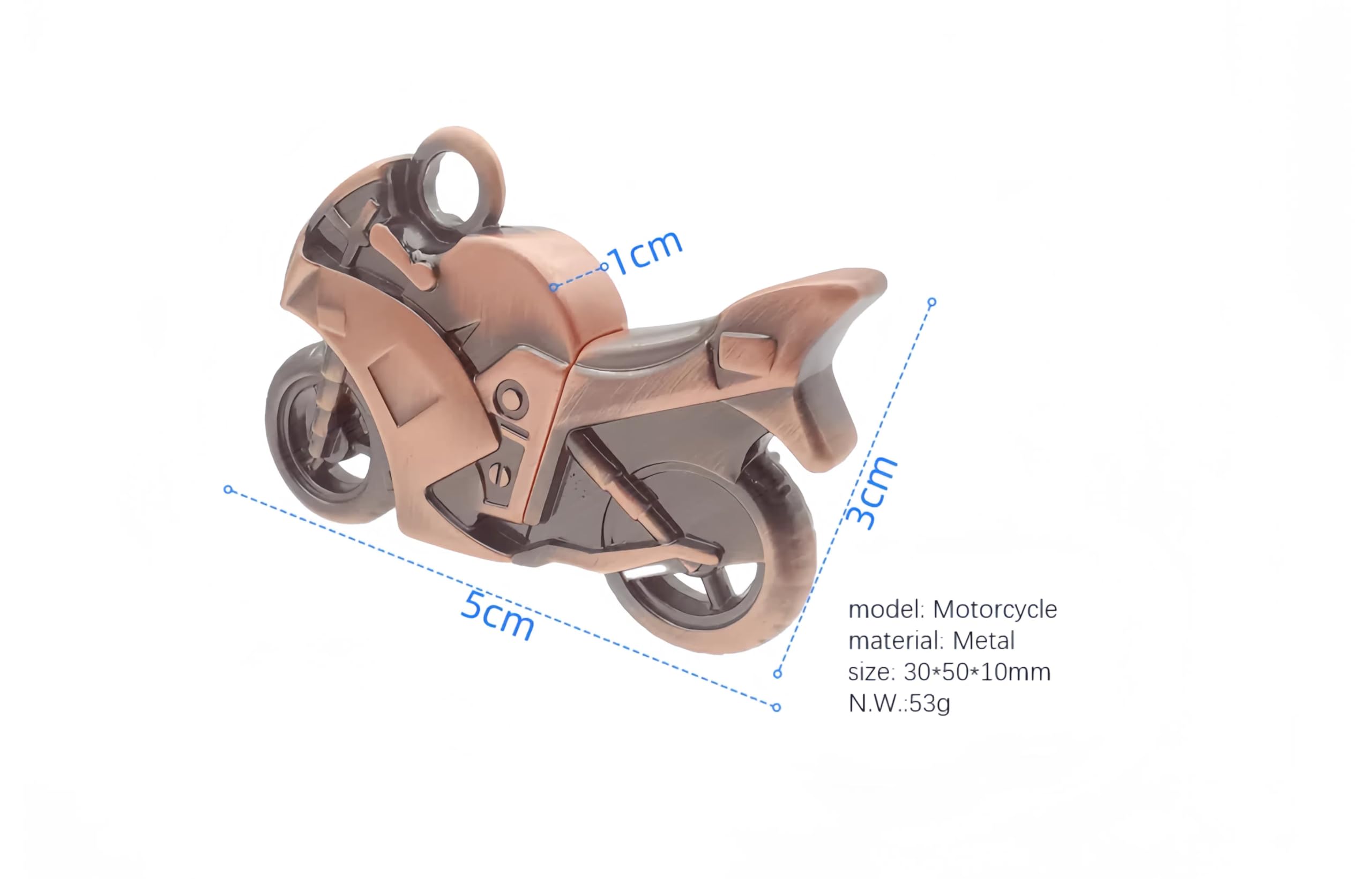 WooTeck 64GB Strong Metal Motorcycle USB Flash Drive Memory Stick Pendrive Copper