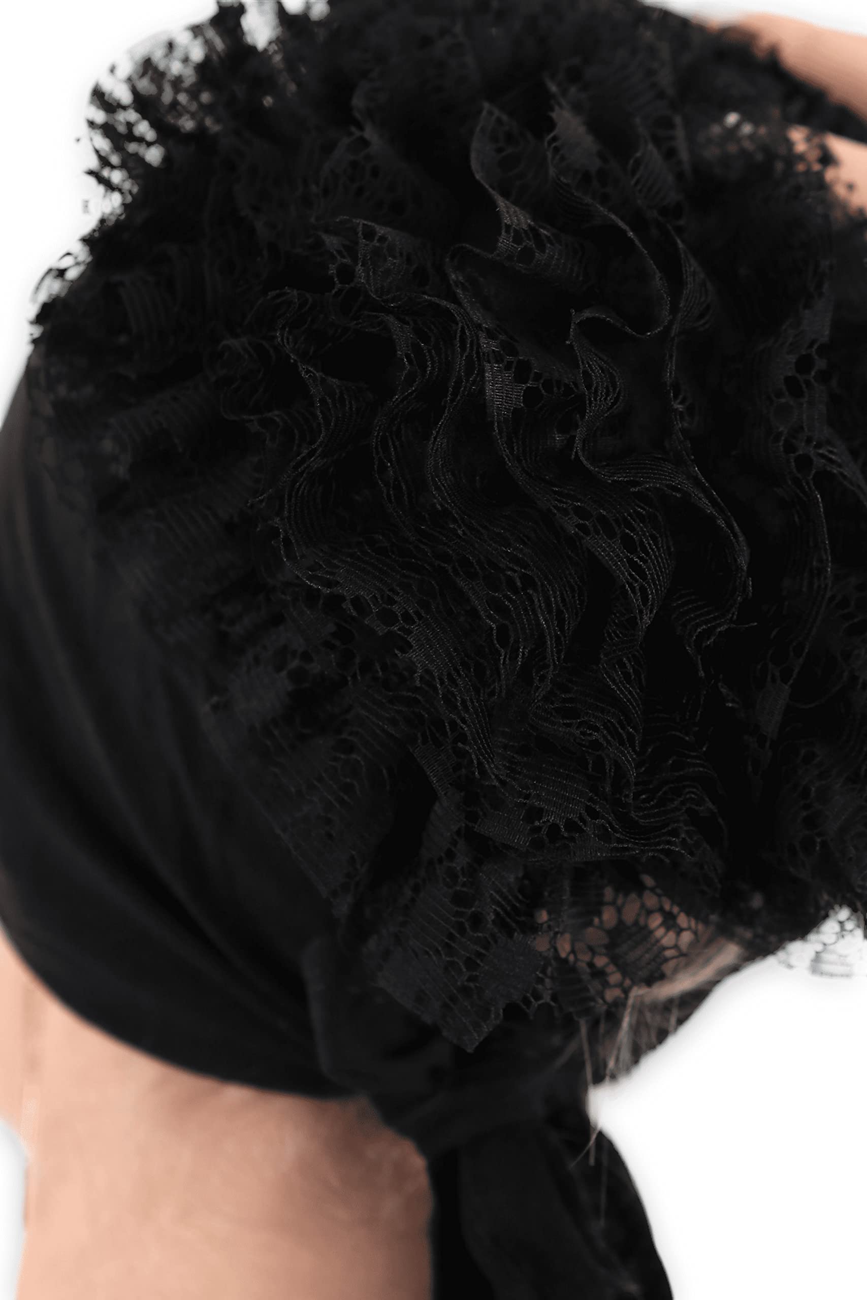 Avanos Hijab Undercap Volumizer, 100% Cotton Hijab for Women, Underscarf Hijab Cap, Instant Ready to Wear Head Wrap Muslim (Black)