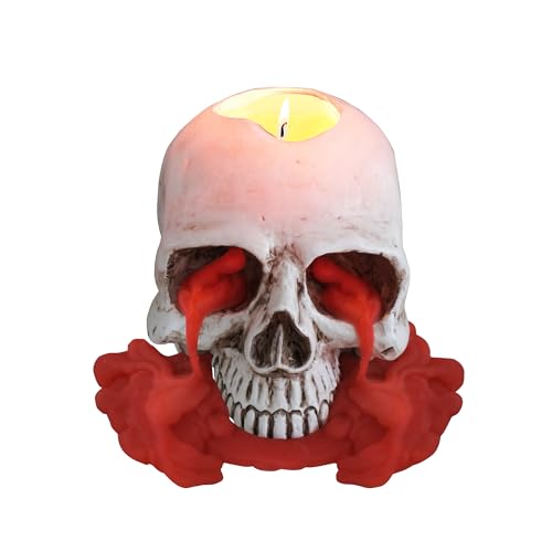 Ashland 5.5" Bleeding Skull Candle Halloween Home Decor