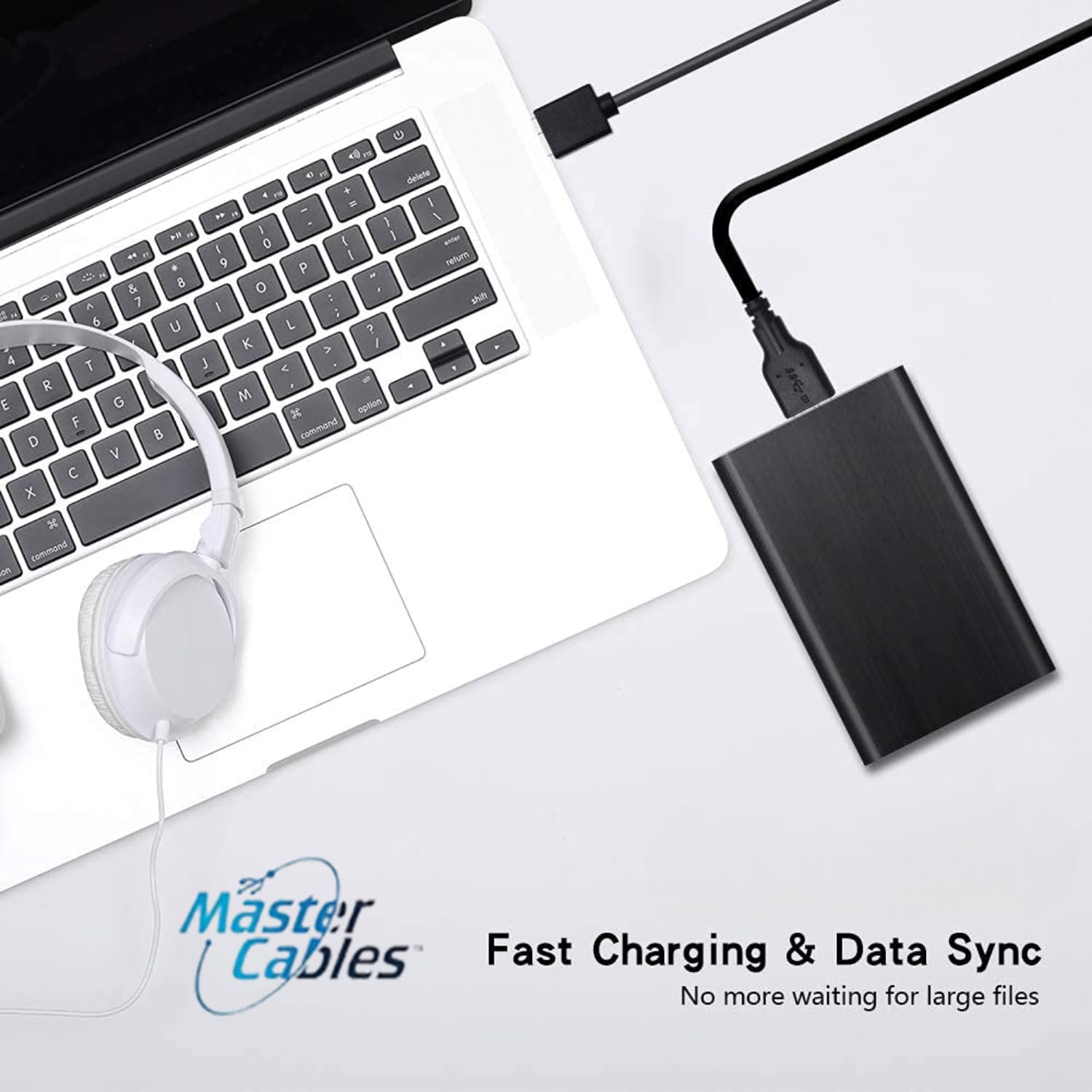 Master Cables USB Cable Compatible with Lacie Hard Drive Replacement USB 3.0 Type A to Micro USB B Cable