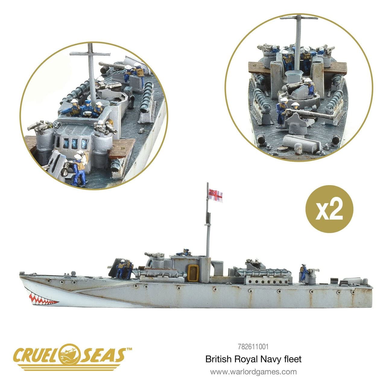 Cruel Seas Warlord British Royal Fleet 1:300 WWII Naval Military Wargaming Plastic Model Kit 782611001