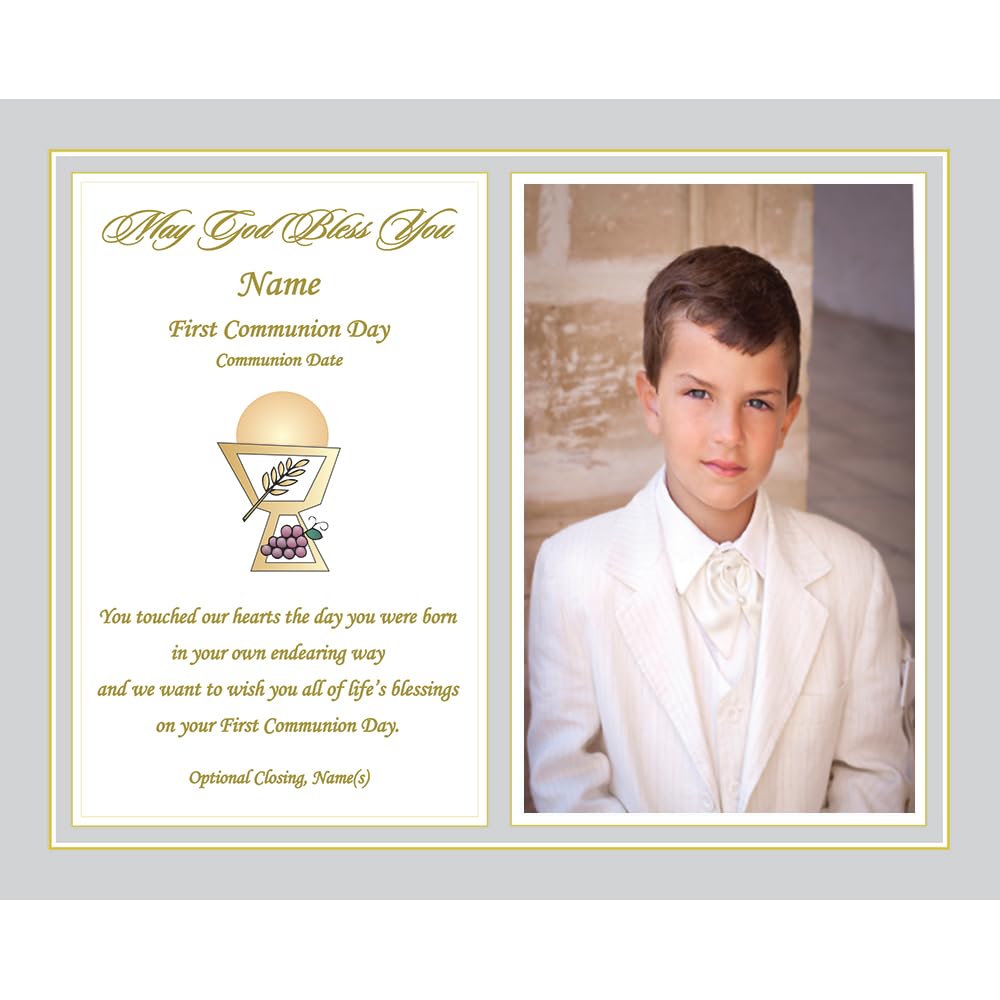 Poetry Gifts First Communion Personalized for Daughter or Son from Parents, Grandparents, Godparents, 8x10 Custom Print