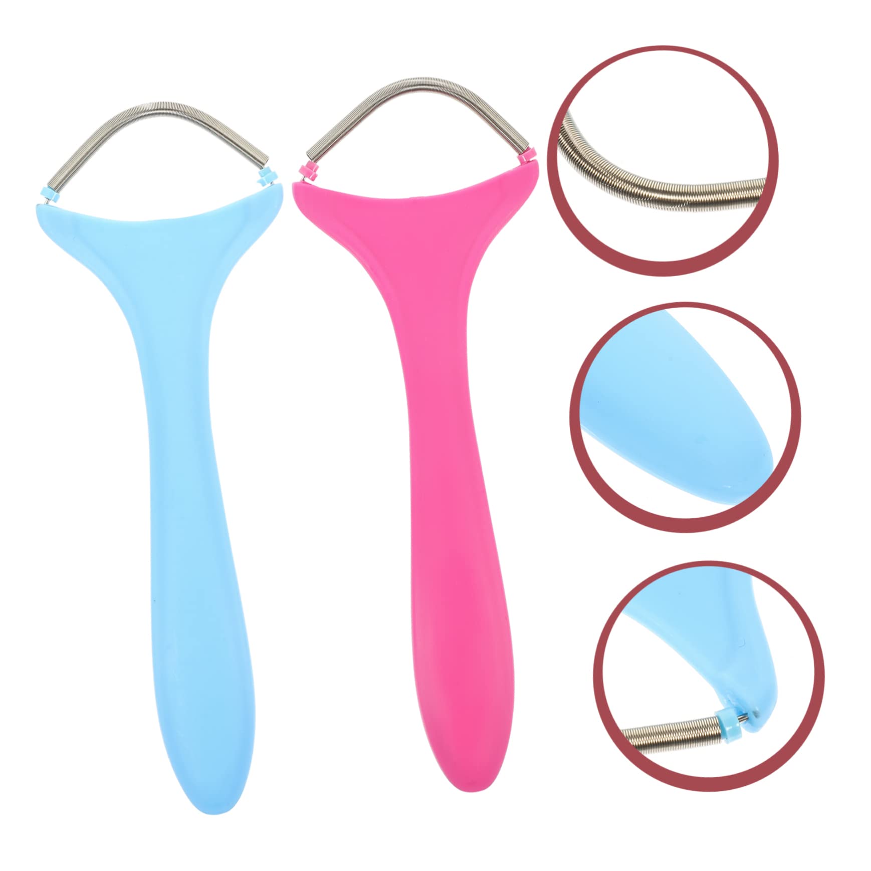ADOCARN Hair Spring Threading Epilator Skincare Tool 2pcs Facial Hair Remover Miss Electric Thread Tool Upper Lip Threading Tool Epilator Threading Tool