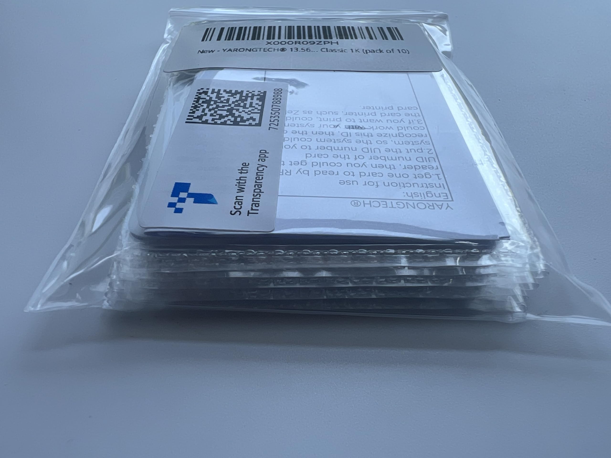 YARONGTECH 13.56mhz MIFARE Classic® 1K Evolis Printable White PVC Card for Door Entry Access Control (Pack of 10)
