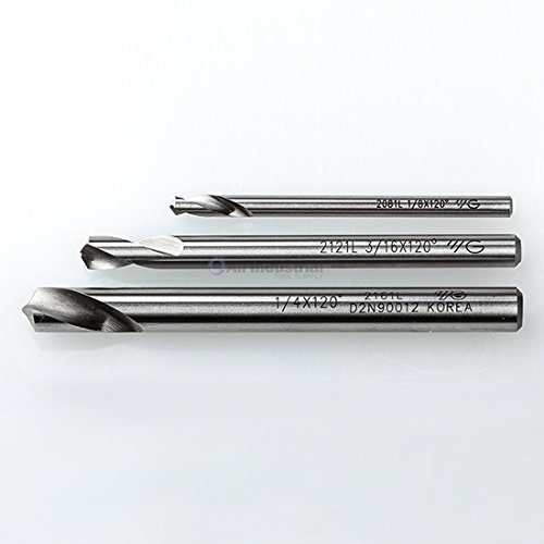 YG1 NC Spotting Drill 8% Cobalt HSS 1/8, 3/16, 1/4" 120 Degree 3 Pc Set CNC